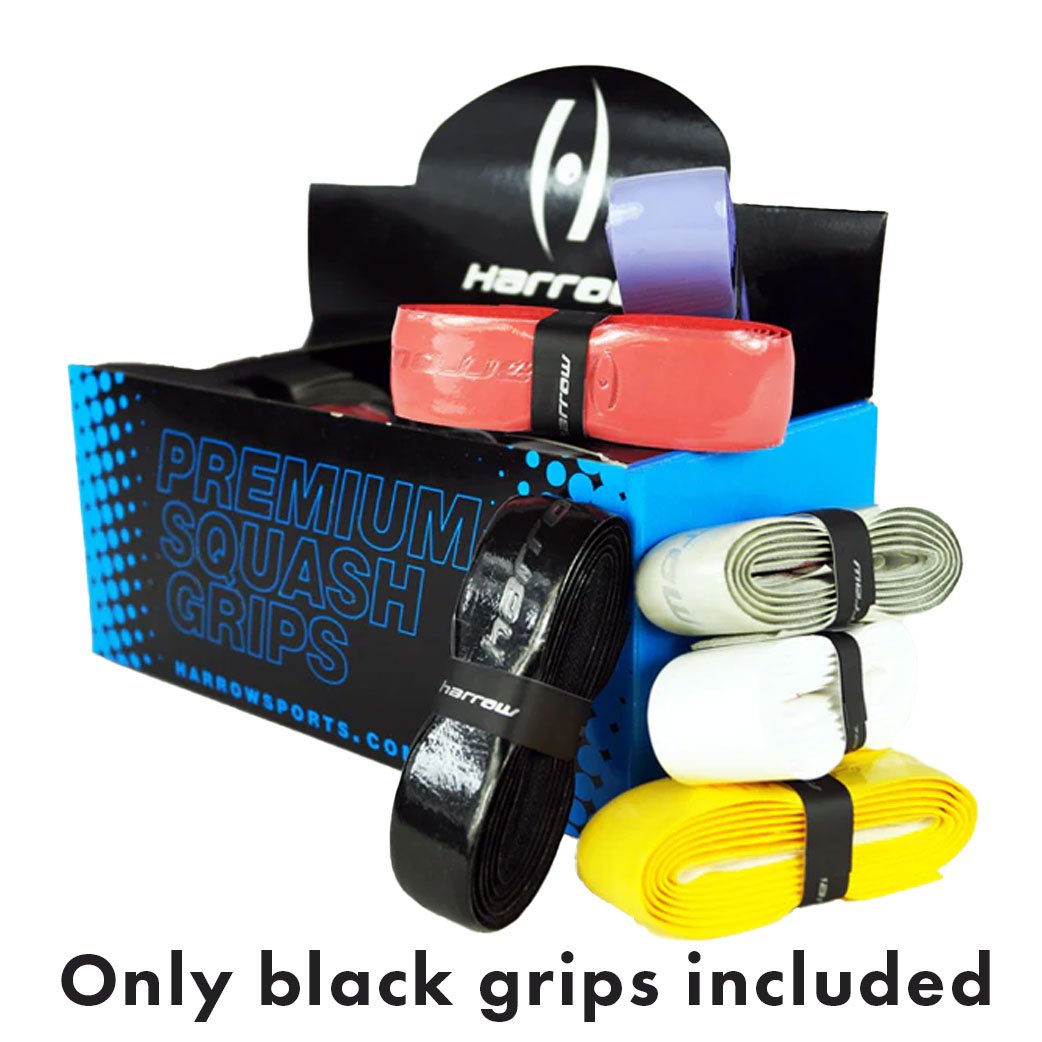 Harrow PU BLACK Grips 24 Box | SquashGalaxy