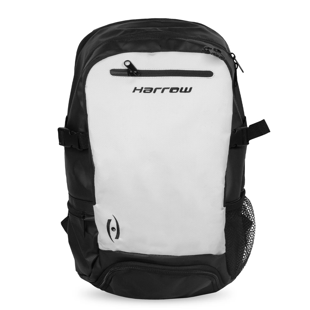 Harrow Courtside Backpack Bag (White/Black)(01870603) | SquashGalaxy